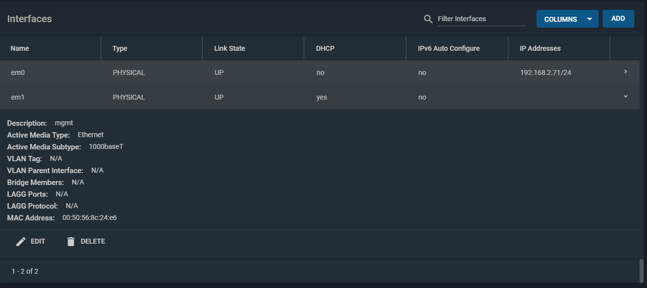 FreeNAS, Data NIC – Jasons Blog