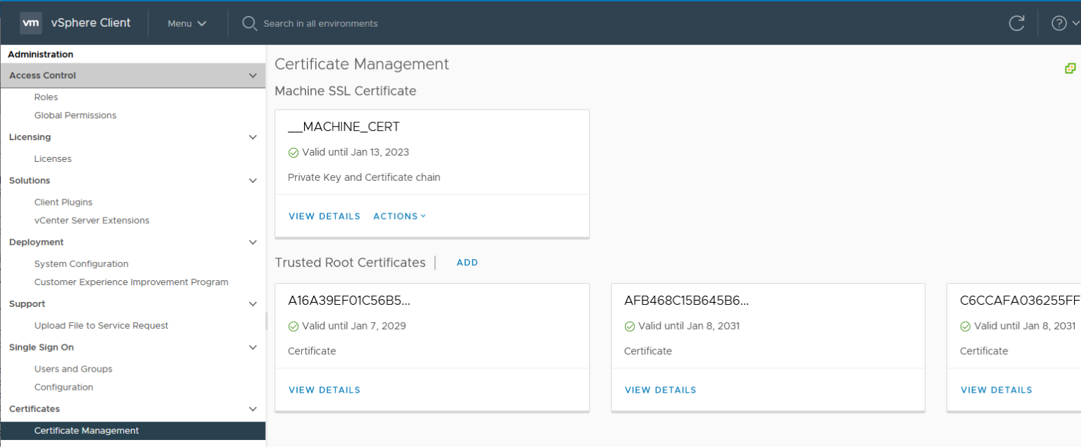 vCenter/VCSA Cert checking – Jasons Blog